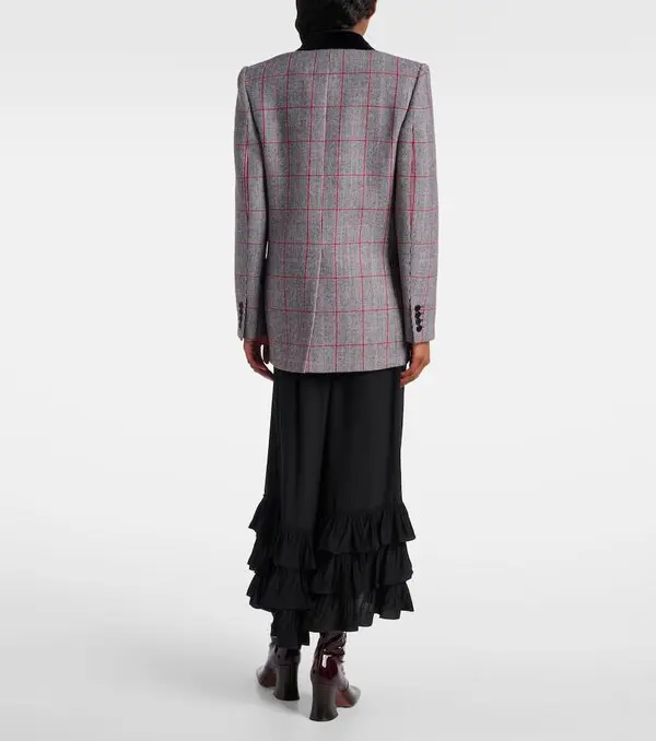 Chloé Checked Double-breasted Wool Jacket