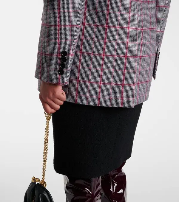 Chloé Checked Double-breasted Wool Jacket