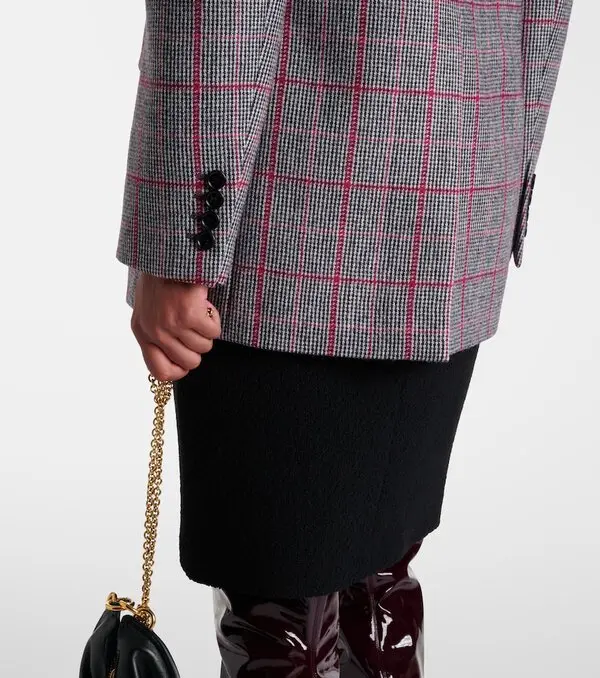 Chloé Checked Double-breasted Wool Jacket