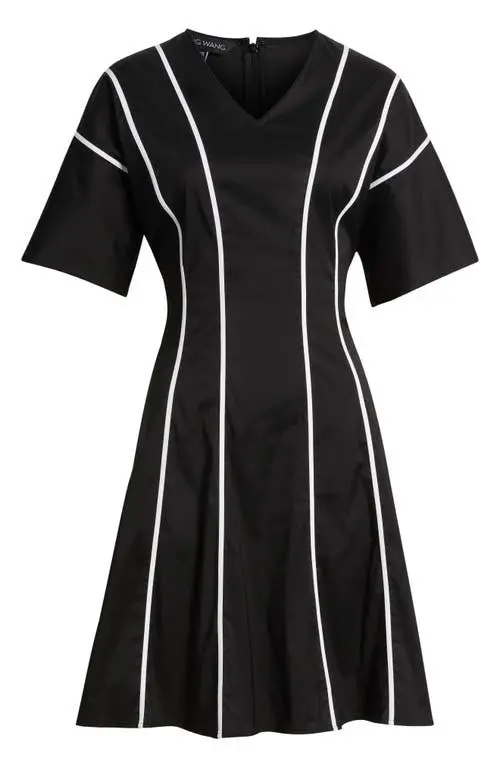 Ming Wang Stripe Flare Dress
