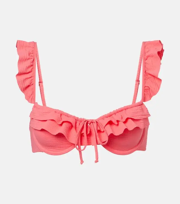 Marysia Seraphine Ruffled Bikini Top - Pink