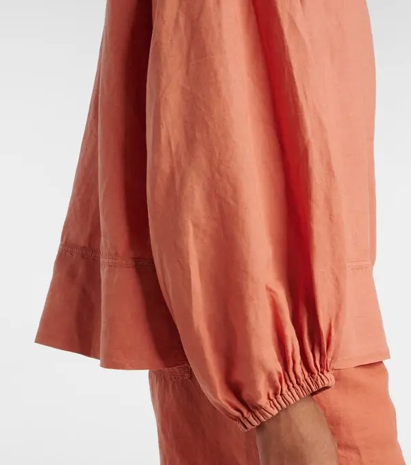 Brunello Cucinelli Monili Linen And Cotton Top