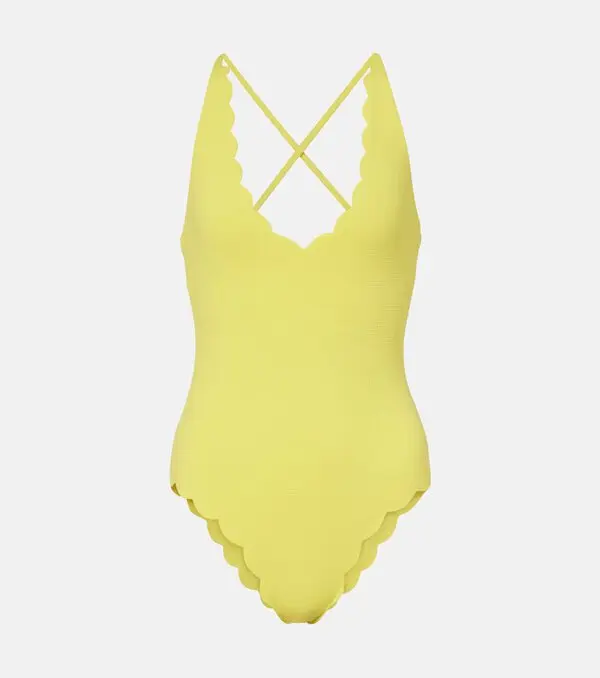 Marysia North Scalloped One-piece Swimsuit - Yellow