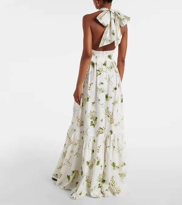 Camilla Embellished Cotton Maxi Dress - White