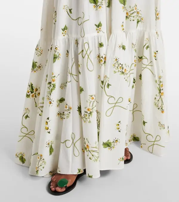 Camilla Embellished Cotton Maxi Dress - White