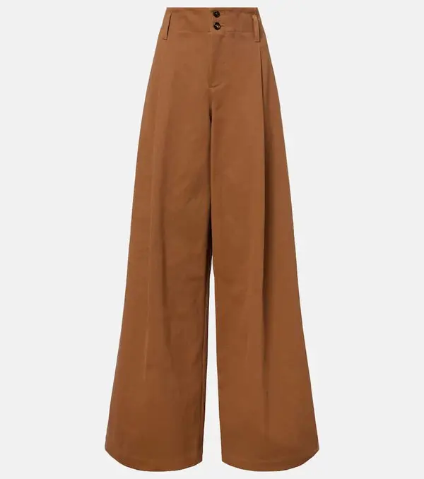 Chloé High-rise Wide-leg Pants - Brown