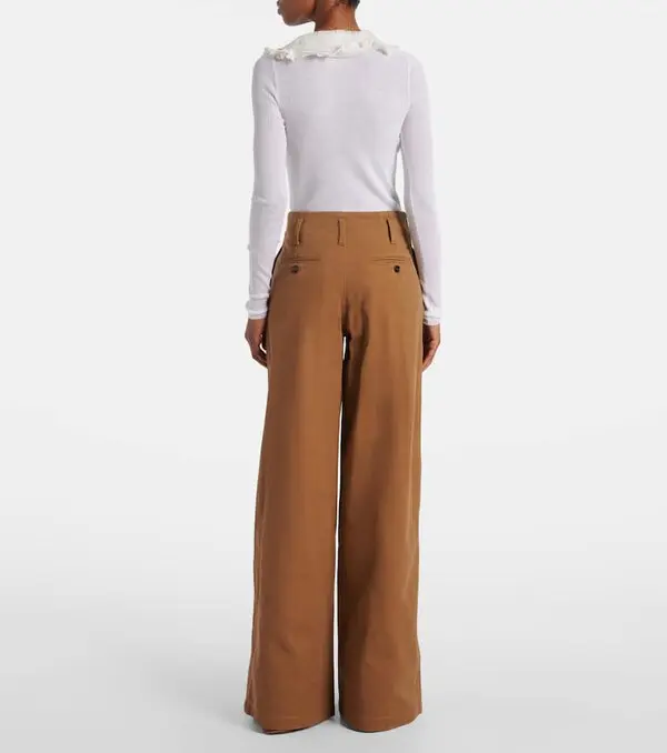 Chloé High-rise Wide-leg Pants - Brown