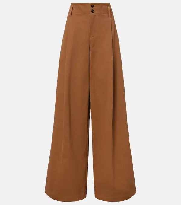 Chloé High-rise Wide-leg Pants - Brown
