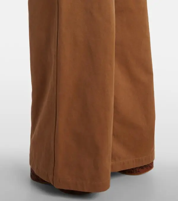 Chloé High-rise Wide-leg Pants - Brown