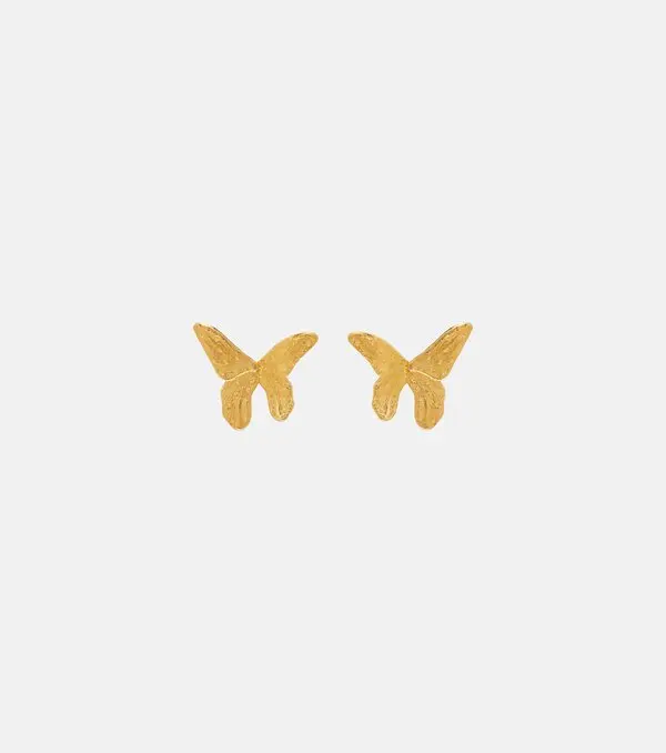 Oscar De La Renta Butterfly Stud Earrings - Gold