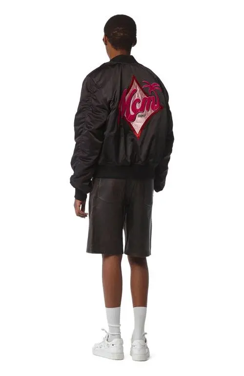 Mcm X Snipes Satin Bomber Jacket