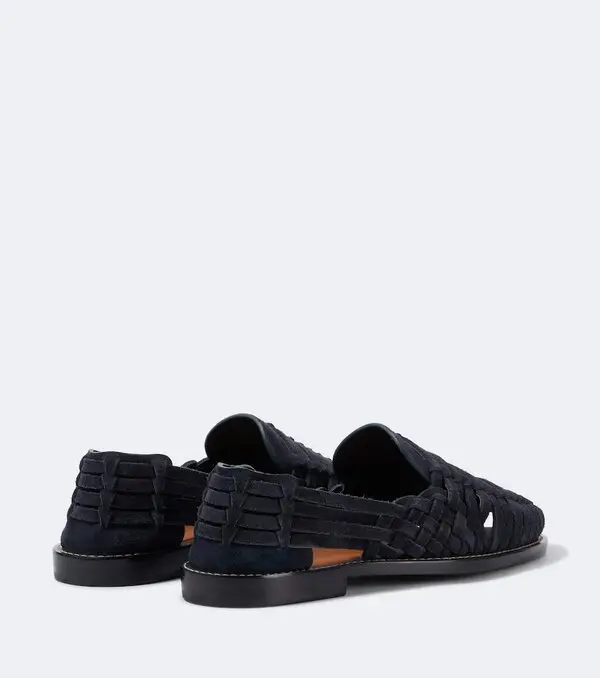 Brunello Cucinelli Woven Suede Loafers