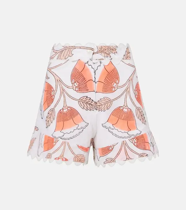 JULIET DUNN Floral Cotton Shorts