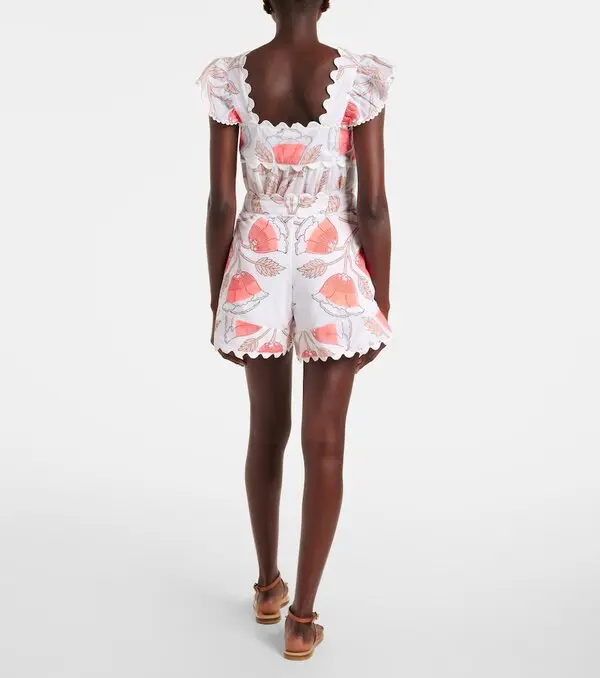 JULIET DUNN Floral Cotton Shorts