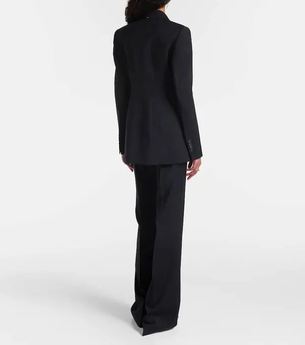Sportmax Adamo Double-breasted Wool Blazer - Black