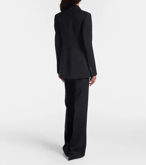 Sportmax Adamo Double-breasted Wool Blazer - Black