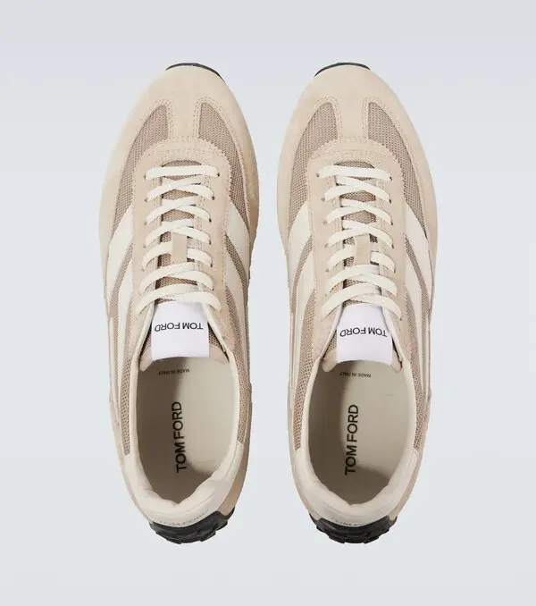 TOM FORD Mick Suede-trimmed Sneakers