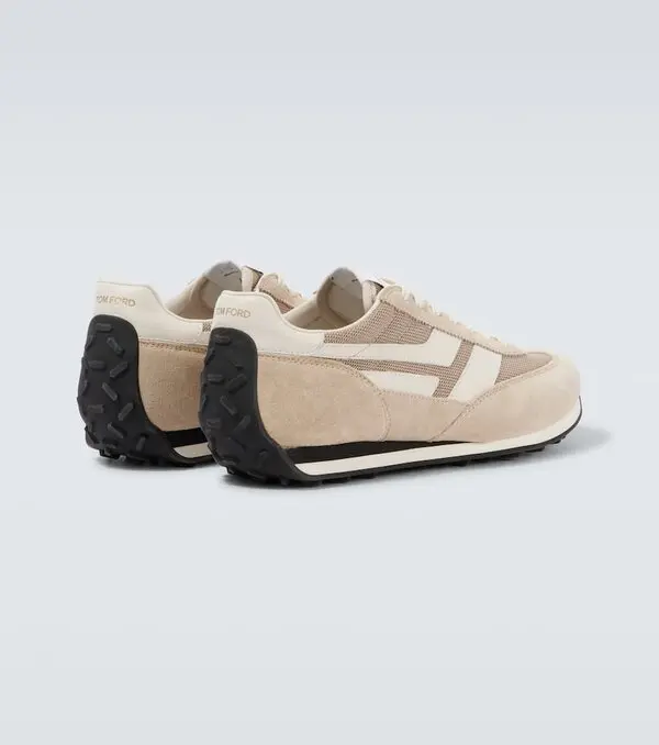 TOM FORD Mick Suede-trimmed Sneakers