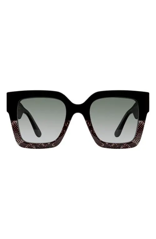 STUART WEITZMAN 51mm Square Sunglasses - Black Black White