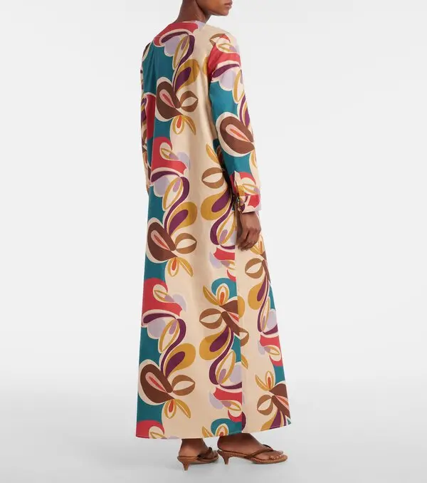 ADRIANA DEGREAS Printed Cotton-blend Kaftan