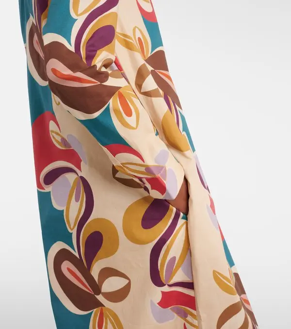 ADRIANA DEGREAS Printed Cotton-blend Kaftan