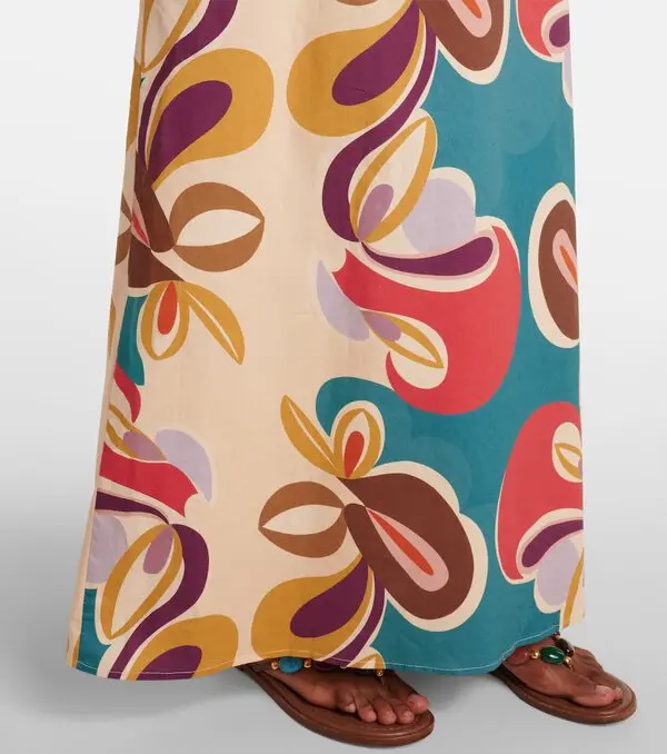 ADRIANA DEGREAS Printed Cotton-blend Kaftan