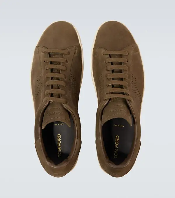 TOM FORD Warwick Leather Sneakers - Green