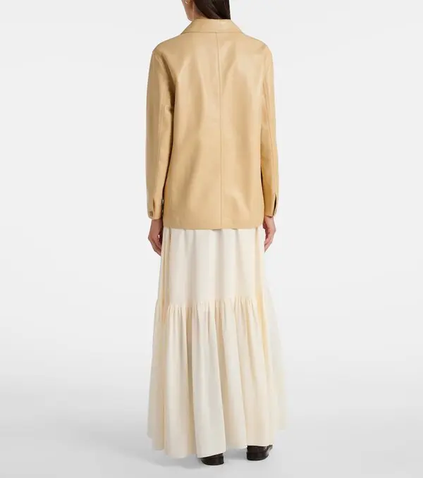 Ralph Lauren Adrianna Leather Jacket - Beige