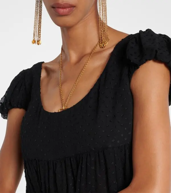 Chloé Silk Point D'esprit Maxi Dress