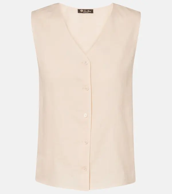 Loro Piana Milly Ramie Vest - Beige