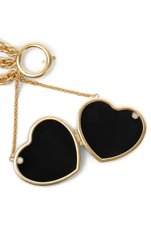 Jeffrey Campbell Bpm Heart Chain Belt - Black Suede Gold