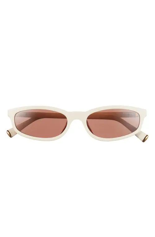 Miu Miu 54mm Oval Sunglasses - Milk/ Brown
