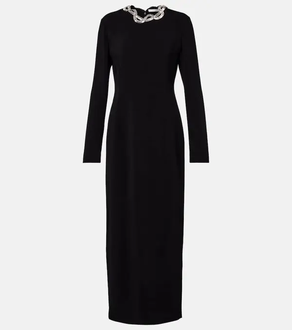 THE ROW Mitsuko Embellished Cady Midi Dress