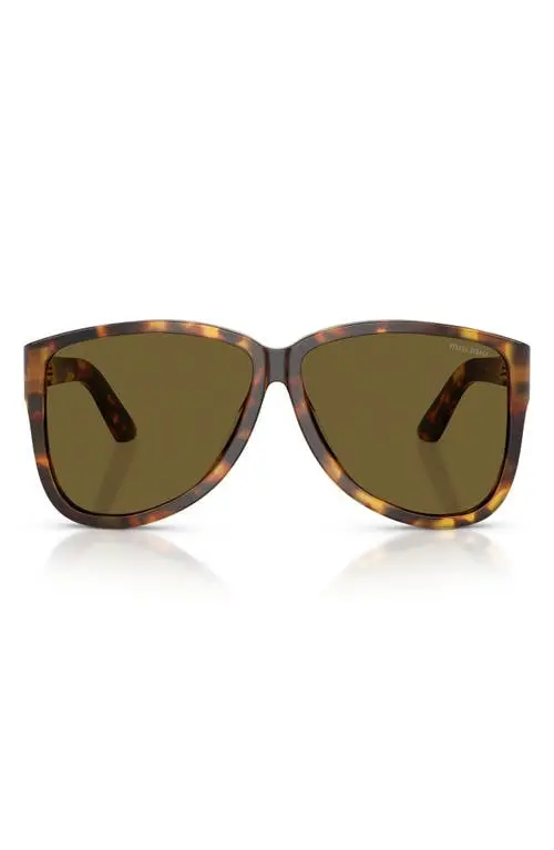Miu Miu 61mm Pilot Sunglasses - Honey Havana/dark Brown
