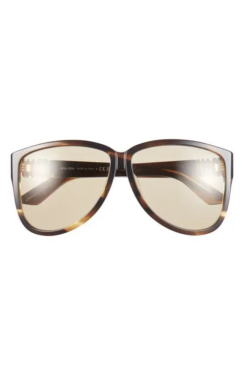Miu Miu 61mm Pilot Sunglasses - Yellow