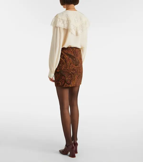 Chloé Paisley Jacquard Mini Skirt