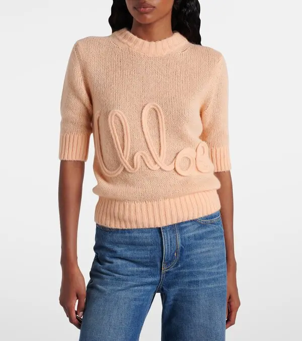 Chloé Logo Alpaca And Silk Sweater