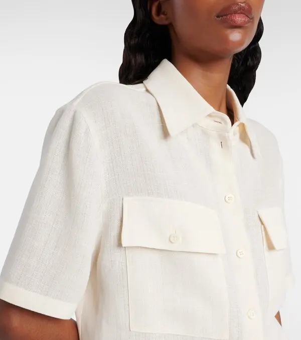Loro Piana Shirley Linen Crêpe Shirt