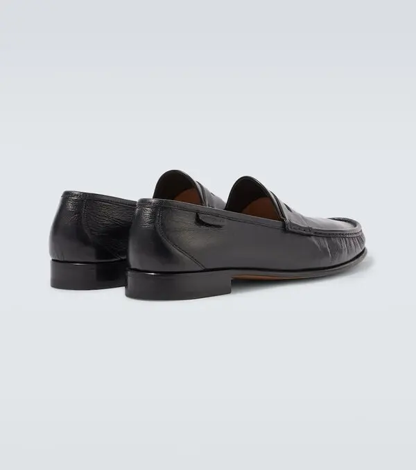 TOM FORD York Leather Penny Loafers