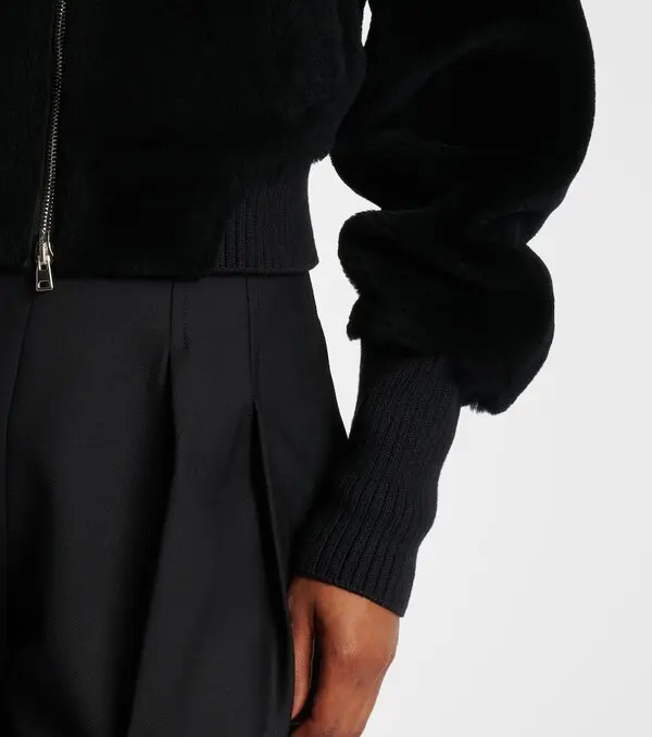 Victoria Beckham Shearling Bomber Jacket