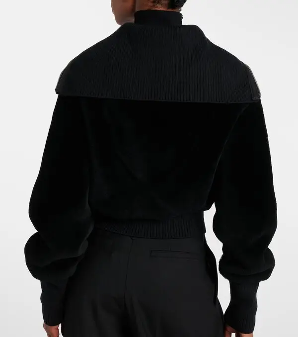 Victoria Beckham Shearling Bomber Jacket