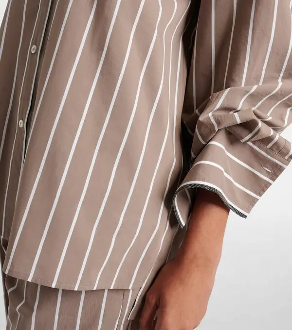 Brunello Cucinelli Monili Striped Shirt
