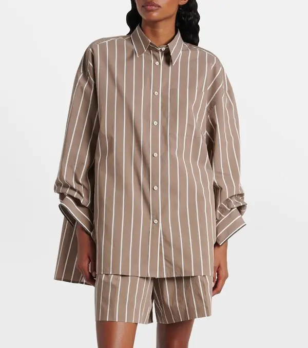 Brunello Cucinelli Monili Striped Shirt