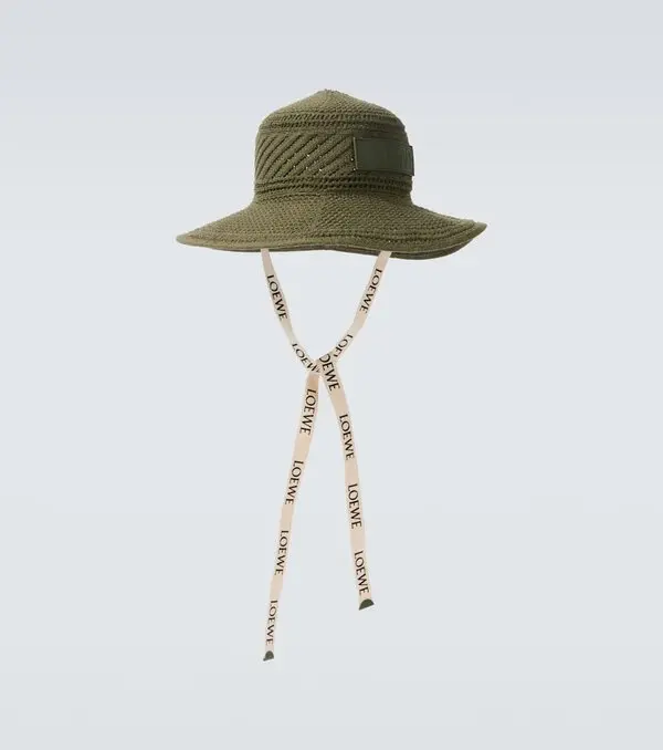 Loewe Knitted Sun Hat - Green