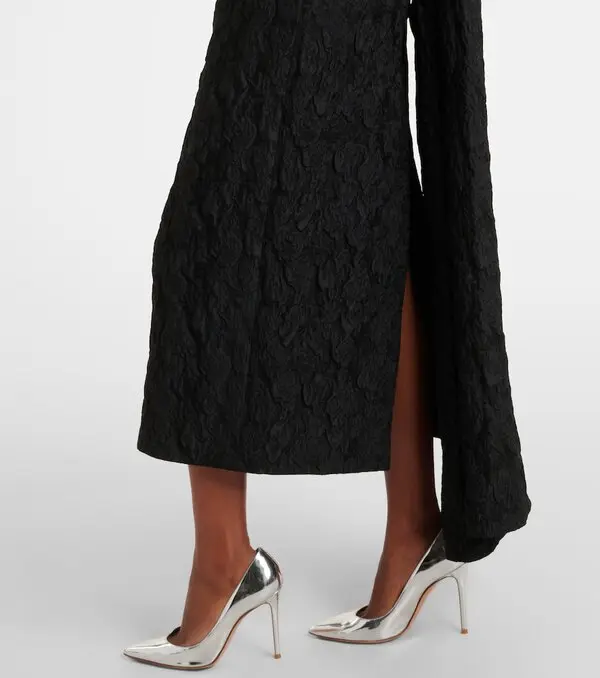 Erdem Embroidered Cloqué Jacquard Gown