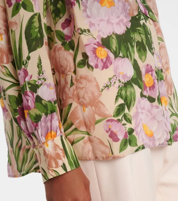Chloé Tie-neck Silk Crêpe De Chine Blouse - Multicoloured