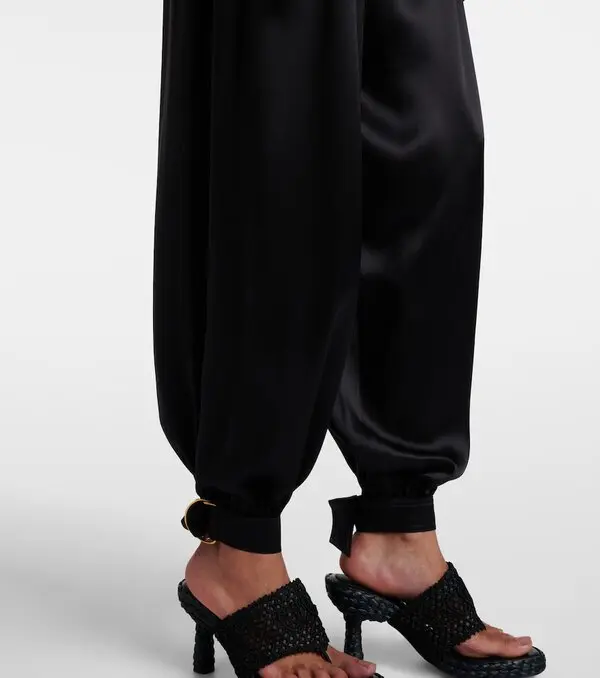 Chloé High-rise Silk Satin Cargo Pants
