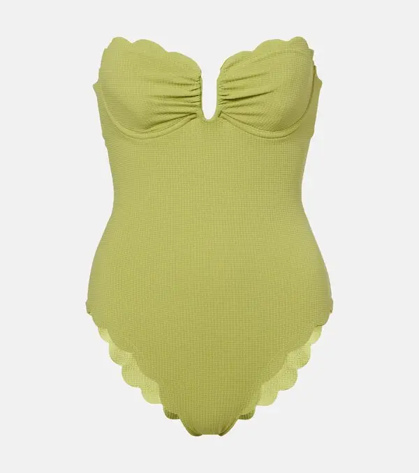Marysia Lisbon Scalloped Swimsuit - Green