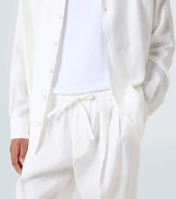 Dolce & Gabbana Linen Straight Pants - White