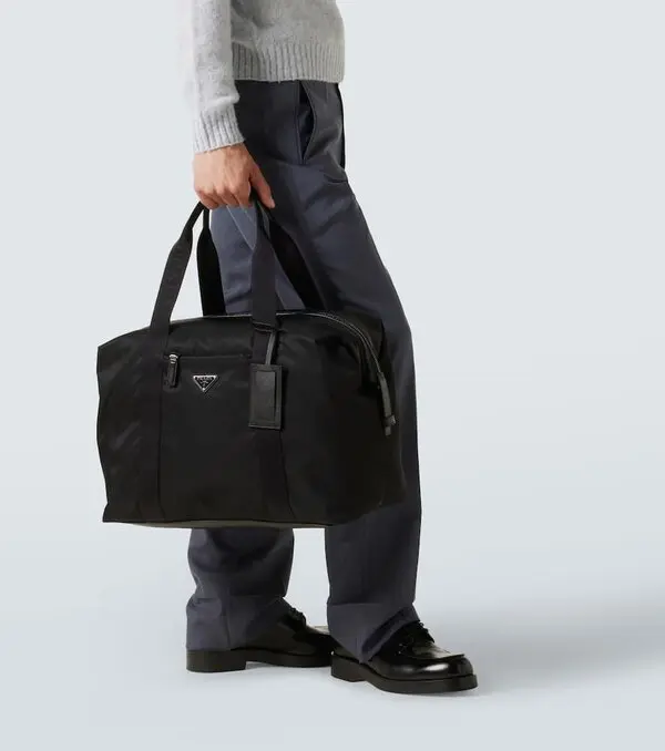 Prada Re-nylon Leather-trimmed Duffle Bag